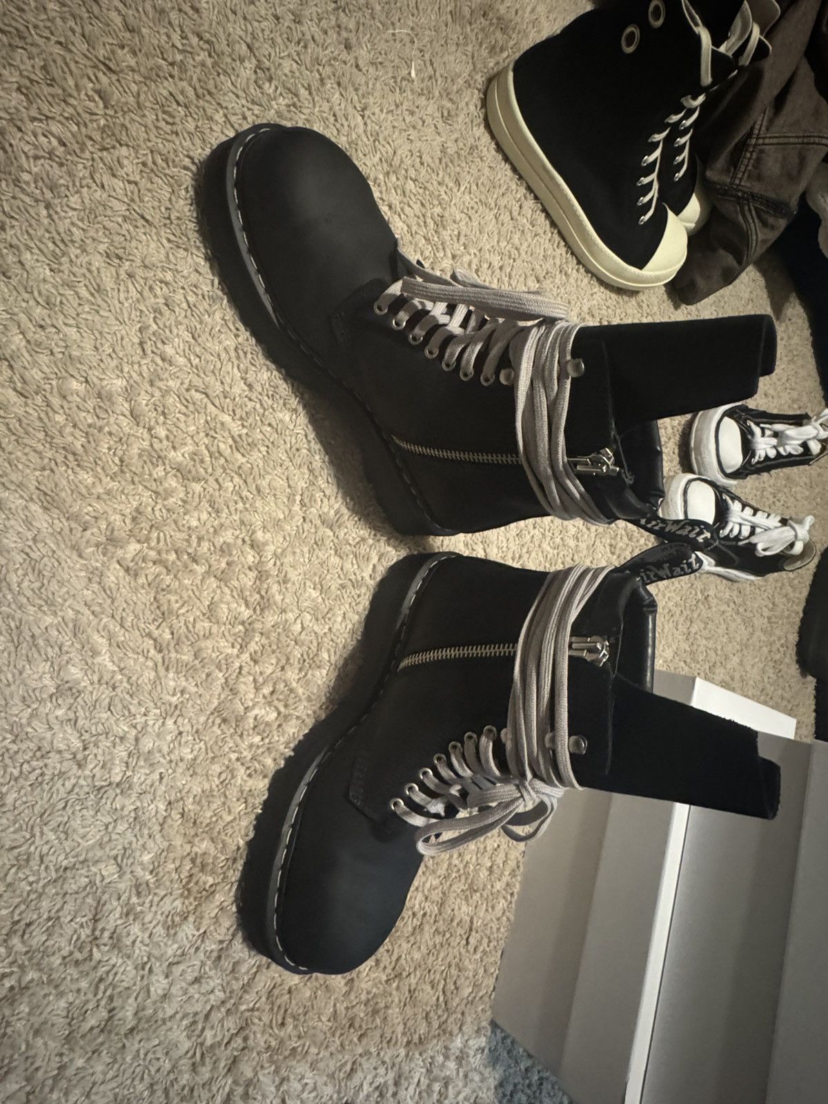 Dr. Martens × Rick Owens Rick Owens x Docs steel toe boots | Grailed