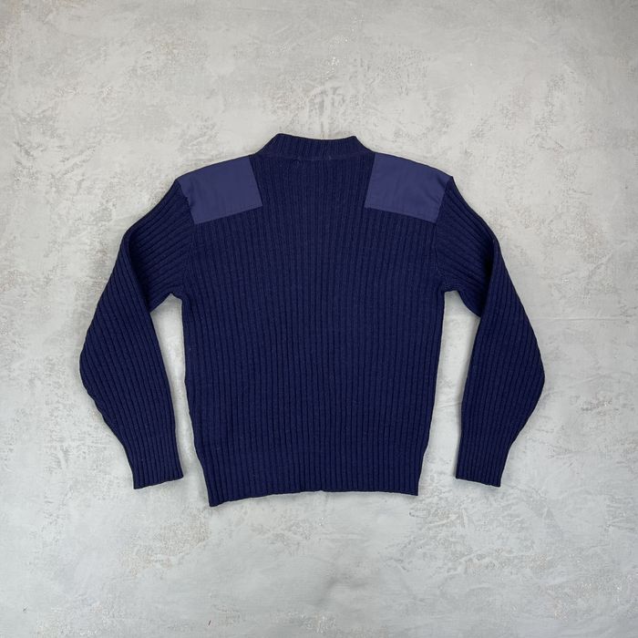 Vintage Vintage Navy Blue Wool Rib Knit Commando Sweater | Grailed