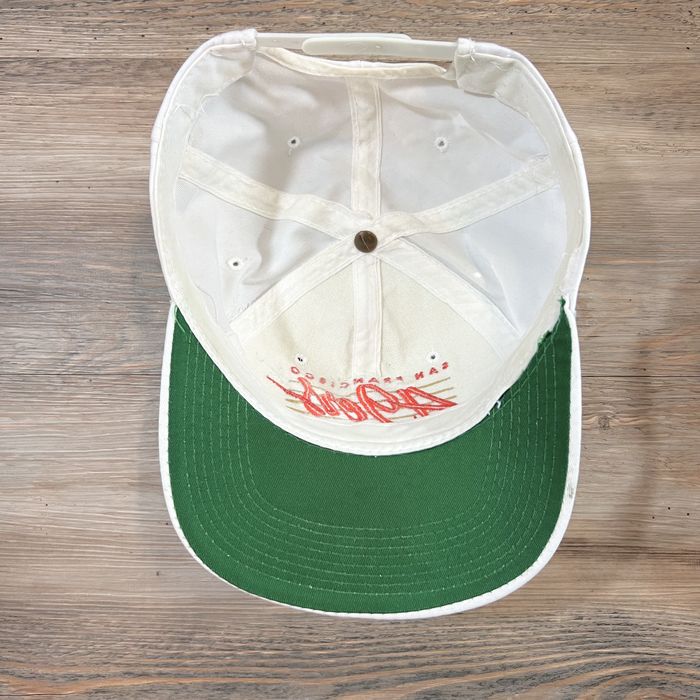 Vintage Rare 90s White San Francisco 49ers Script Snapback Hat | Grailed