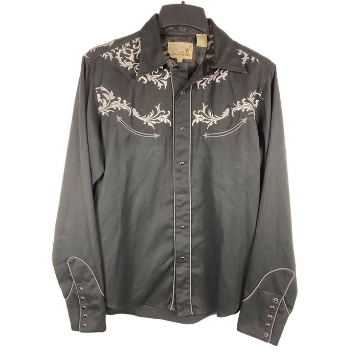 Roper Vintage Roper Embroidered Pattern Western L/S Shirt Black M | Grailed
