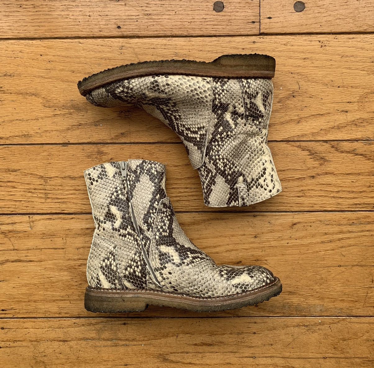 Maison Margiela Maison Margiela Snakeskin Python Embossed Anke Boots ...