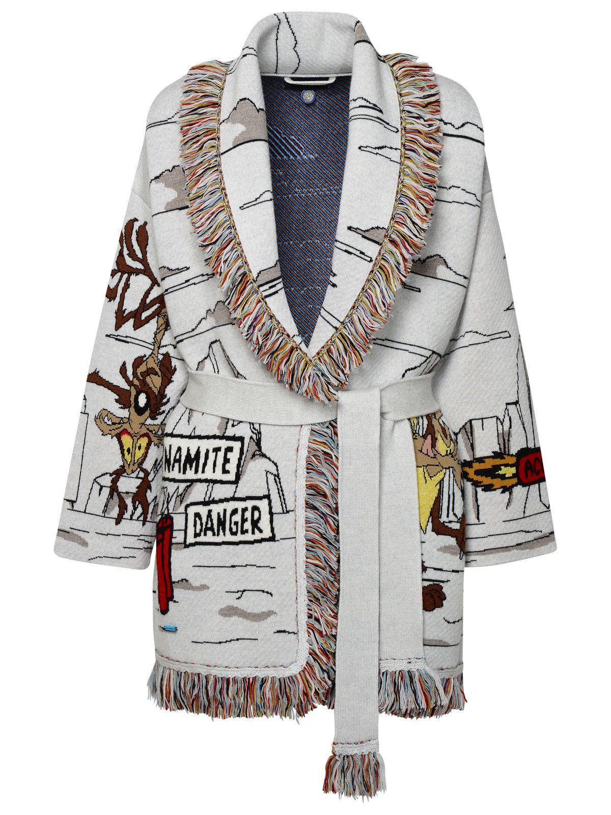 Alanui ALANUI 'Race To The South Pole' Grey Virgin Wool Cardigan | Grailed