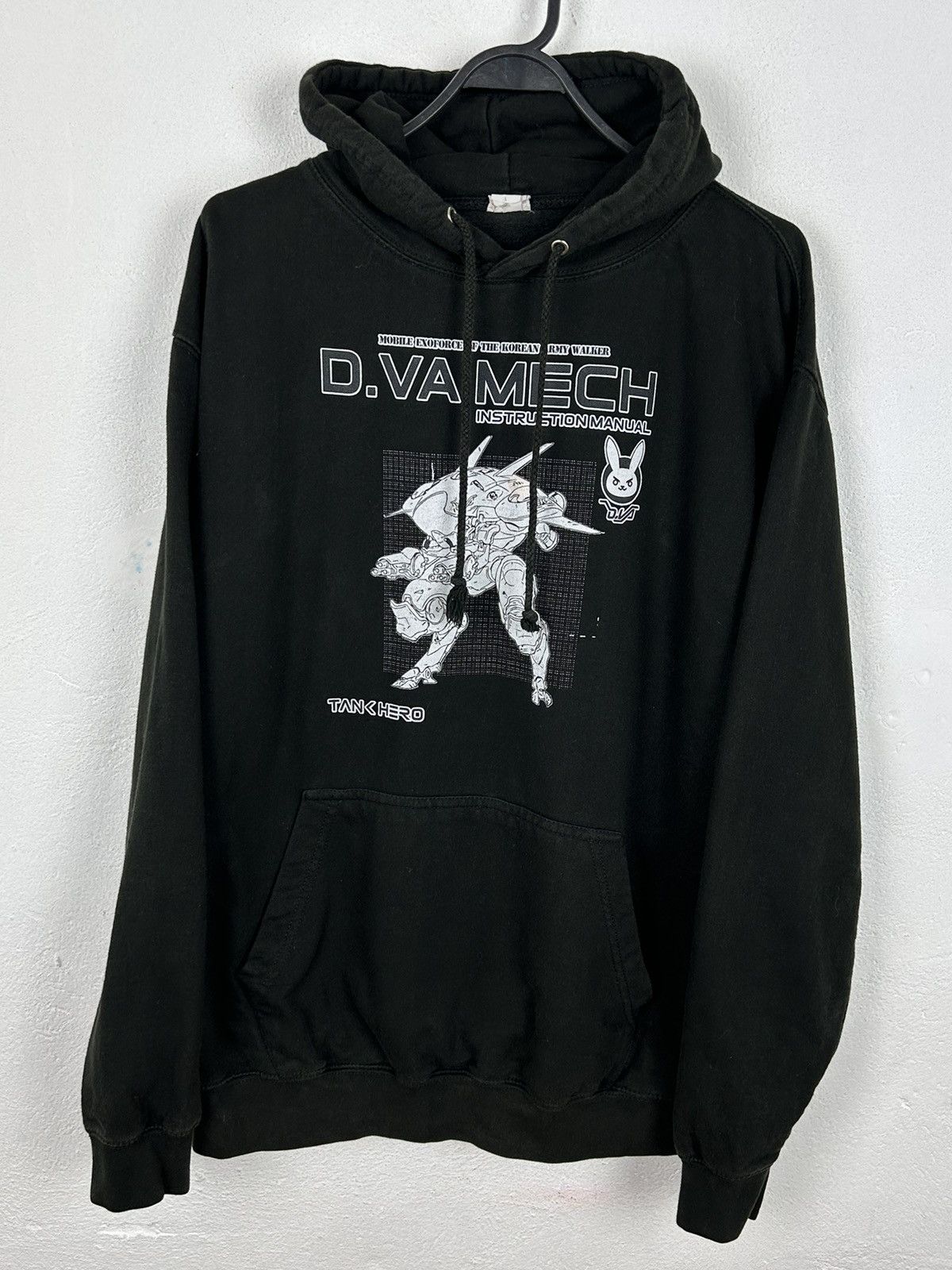 The Game Vintage Overwatch DVA Mech Center Logo Hoodie In Black | Grailed