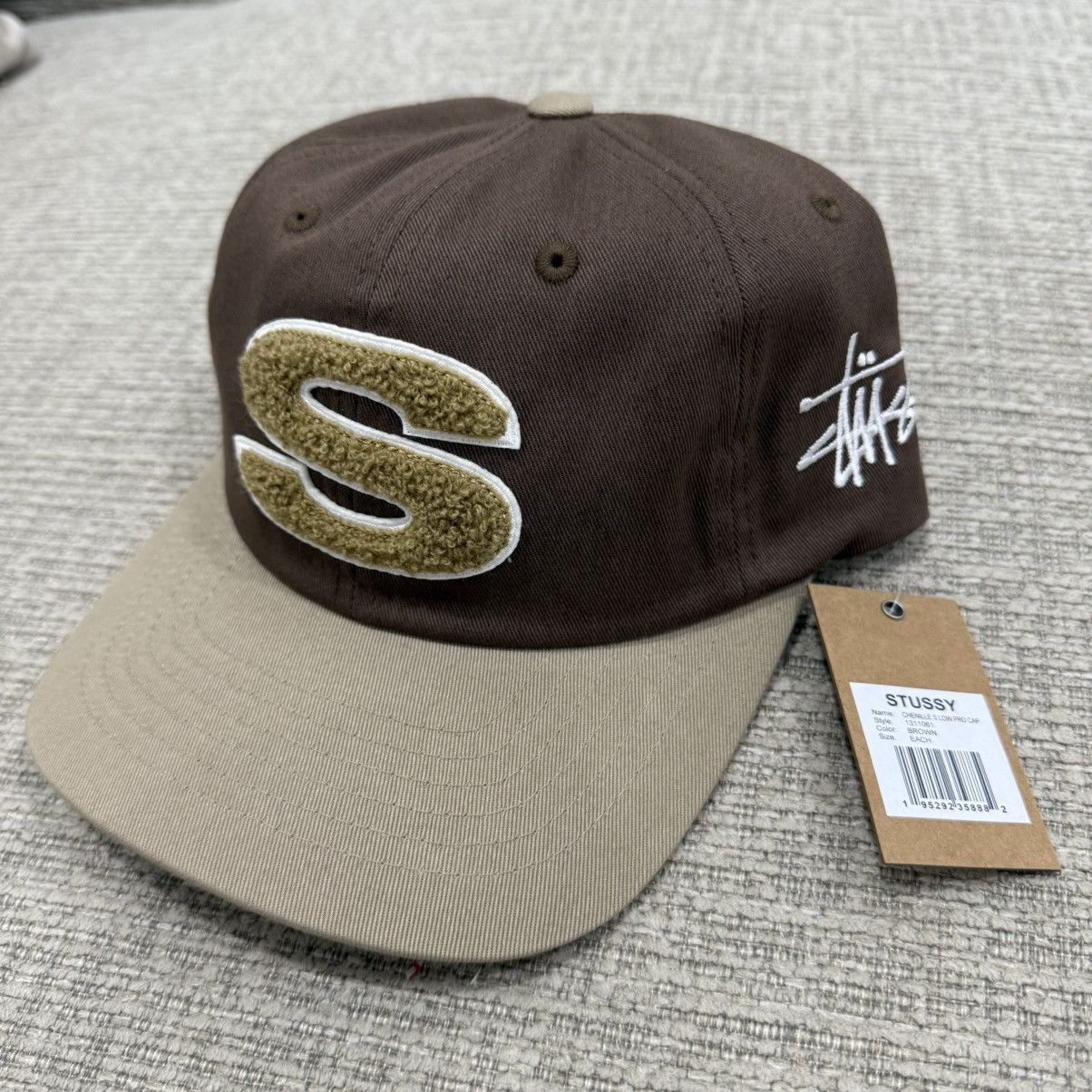 Stussy Stussy Chenille S Low Pro Brown Snapback Cap Travis Scott | Grailed