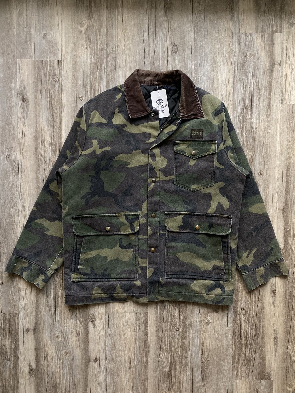 Vintage 90s Liberty Brand Basic Army Camo Heavy Weight Chore Jacket ...