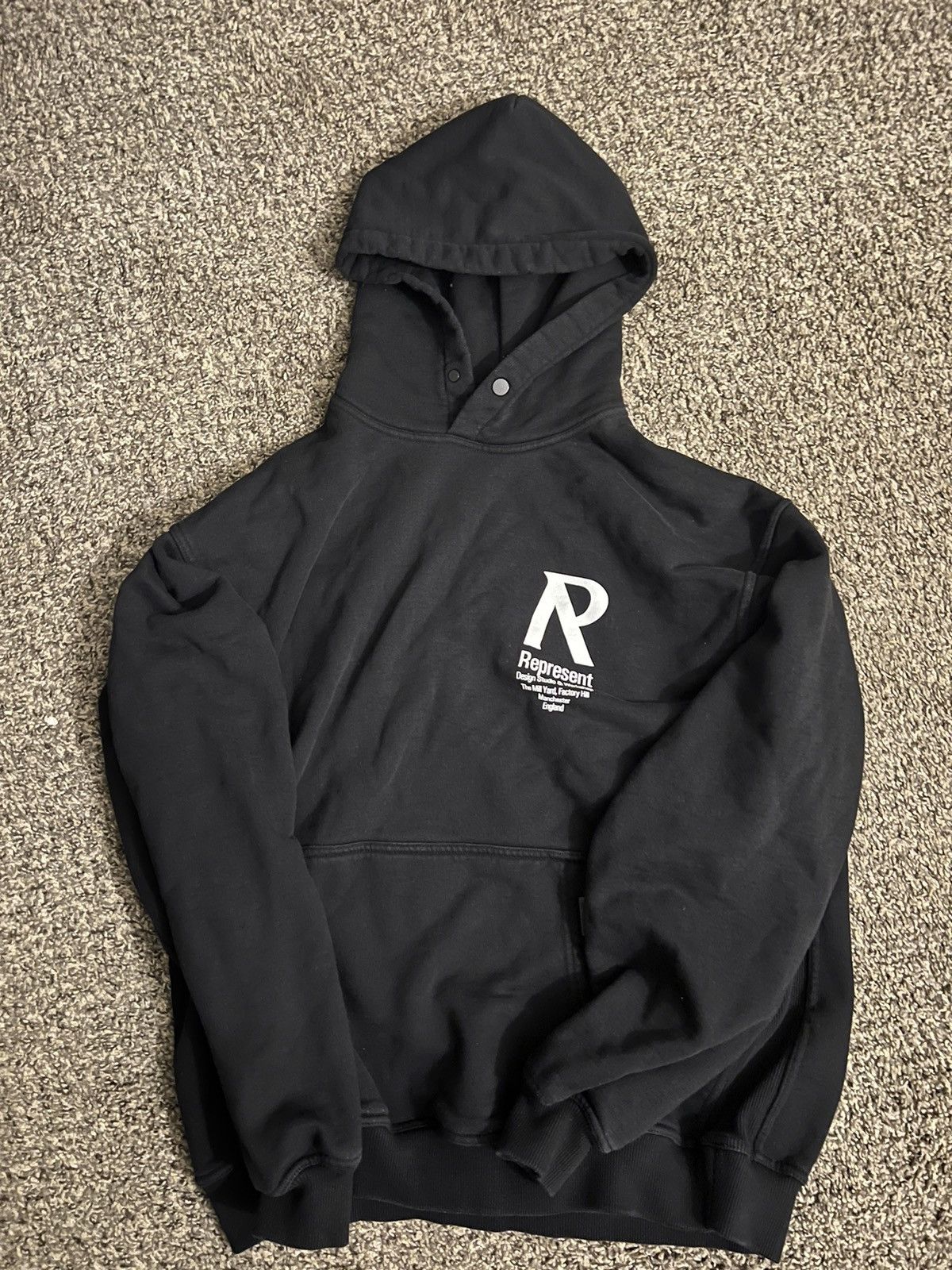 Represent Clo. Represent Initial hoodie （Black） | Grailed