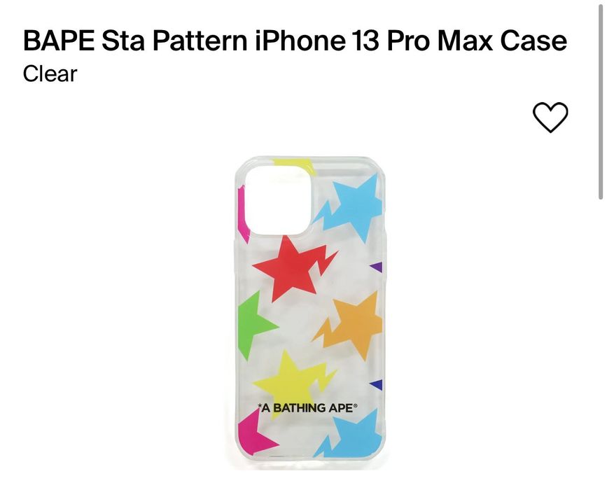 Bape iPhone 13 Pro Max BAPESTA Pattern Case | Grailed