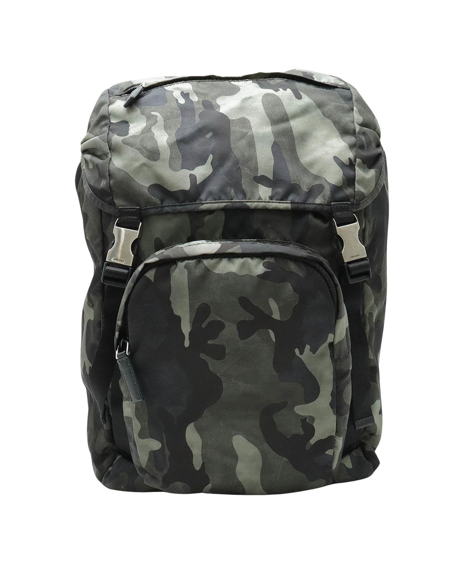 Prada Camouflage Nylon Backpack with Leather Details | Grailed