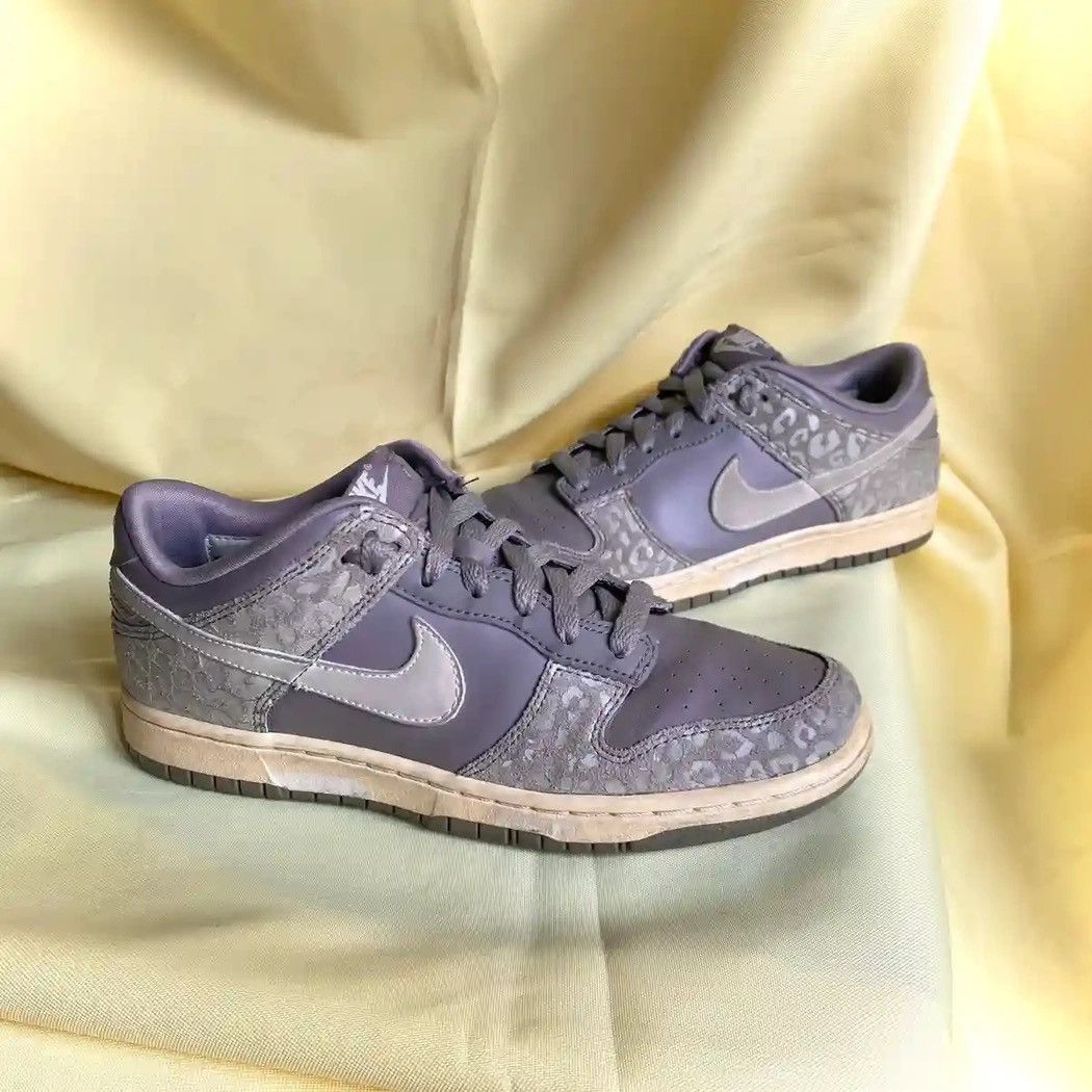 Nike Nike Dunk Low Varsity Gray Leopard Print | Grailed