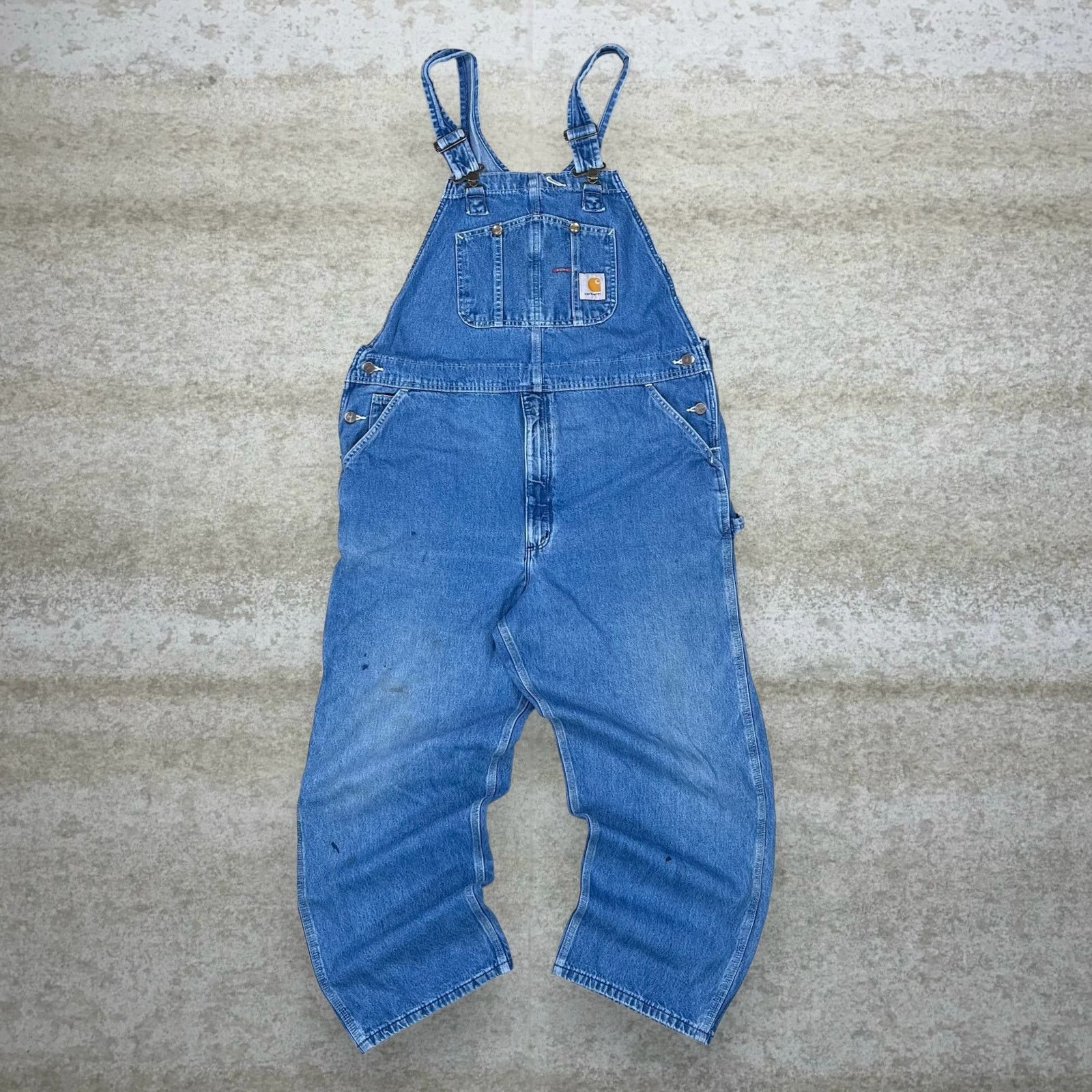 Vintage Carhartt Carpenter Overalls Medium Wash Relaxed Work Wear | Grailed