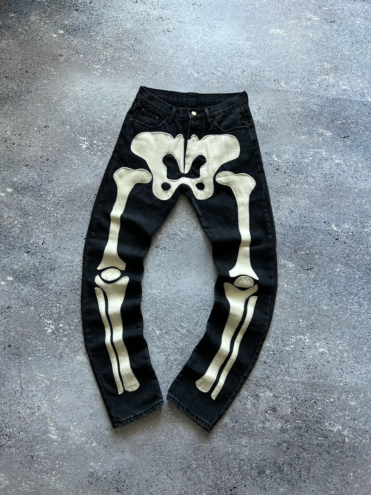 Avant Garde × Custom × Japanese Brand Vintage Skeleton Jeans Custom ...