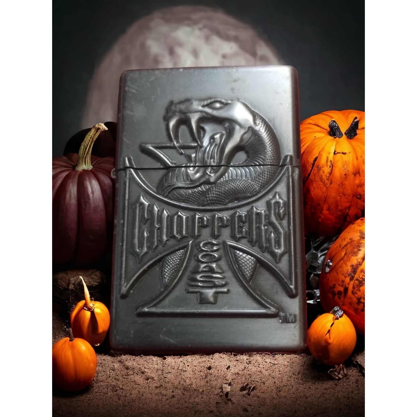 Vintage West Coast choppers lighter case with big snake head | Grailed