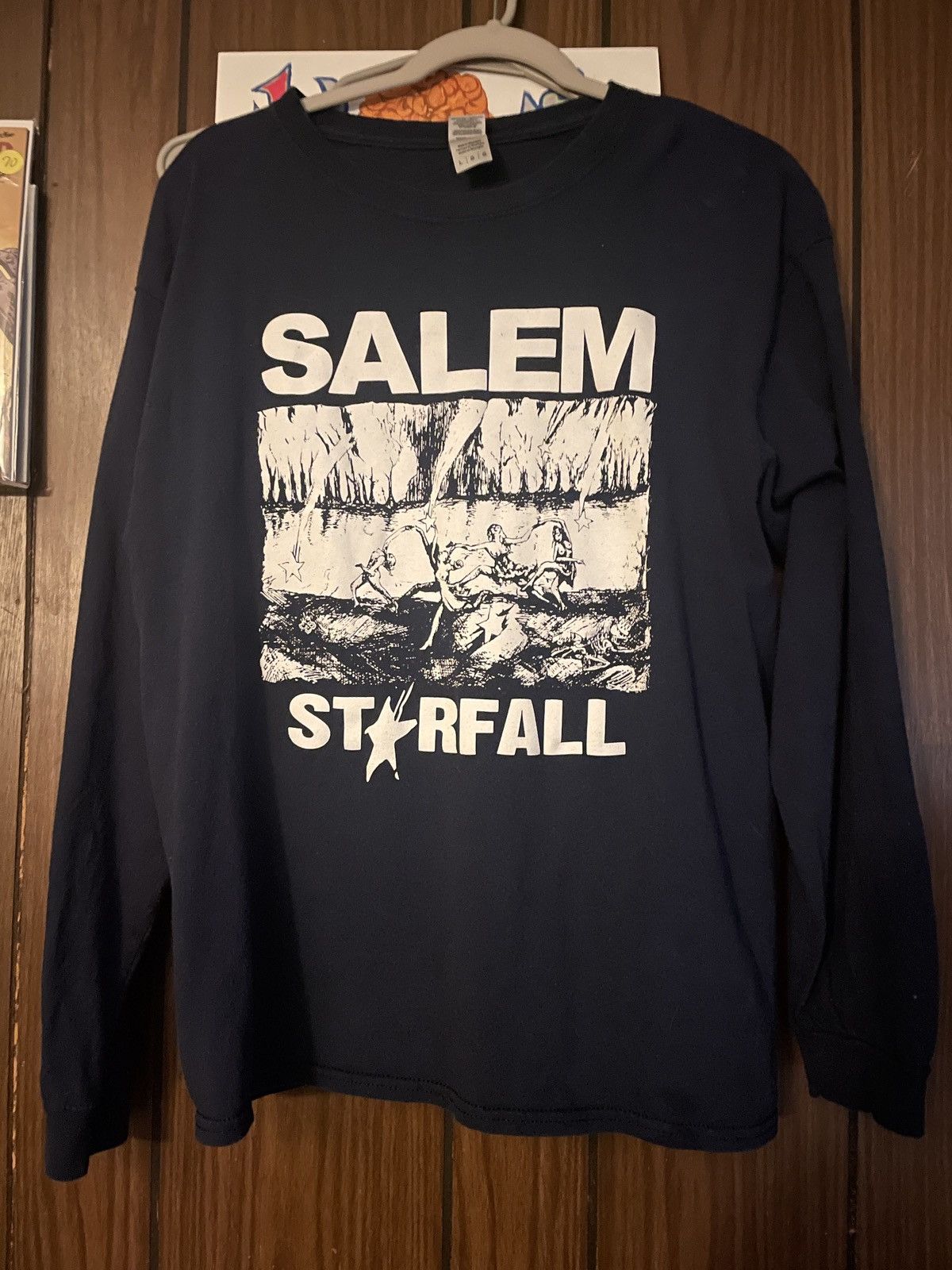 Drain Gang SALEM STARFALL NAVY / WHITE LONG SLEEVE | Grailed