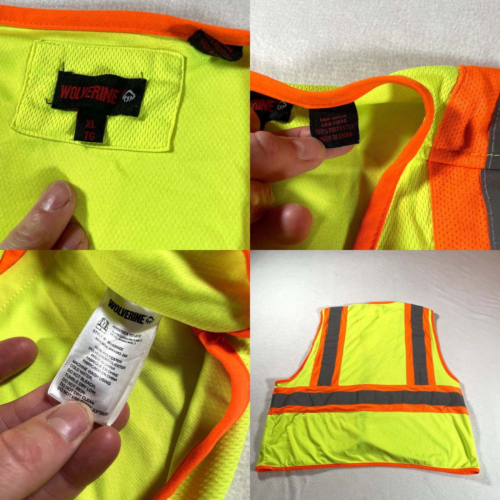 HIGH Wolverine Vest Mens Extra Large Yellow High Visability ...