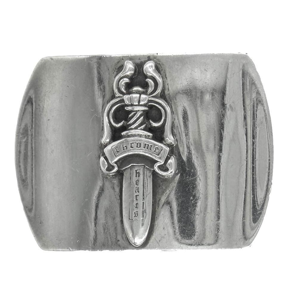 Chrome Hearts Chrome Hearts Military Raised Dagger Silver Buckle | Grailed