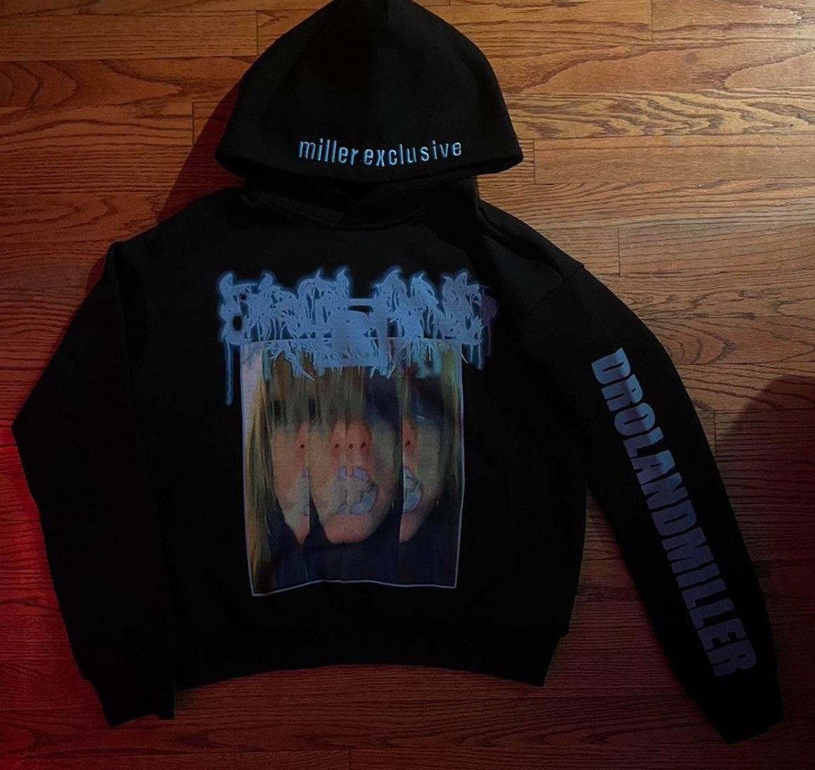 Other × Streetwear Droland Miller Blue girl hoodie | Grailed