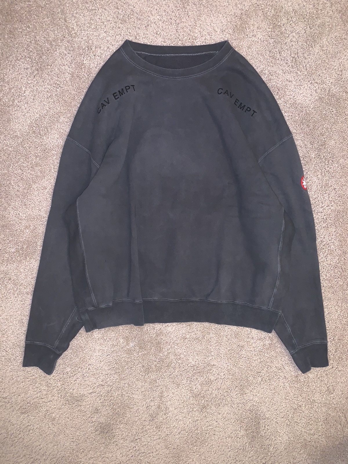 Cav Empt CAV EMPT OVERDYE BOX FIT CREW NECK JUMPER | Grailed