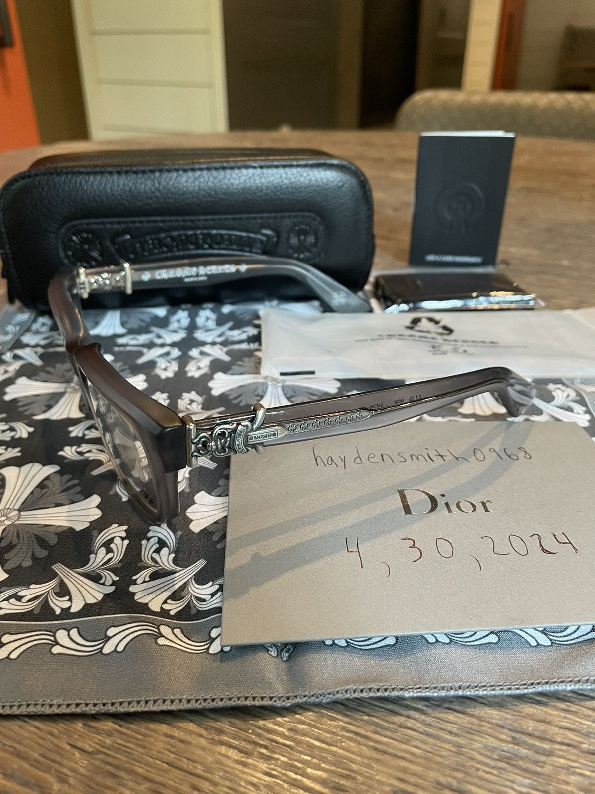 Chrome Hearts Chrome hearts “vagillionaire II” grey frame demo lenses ...