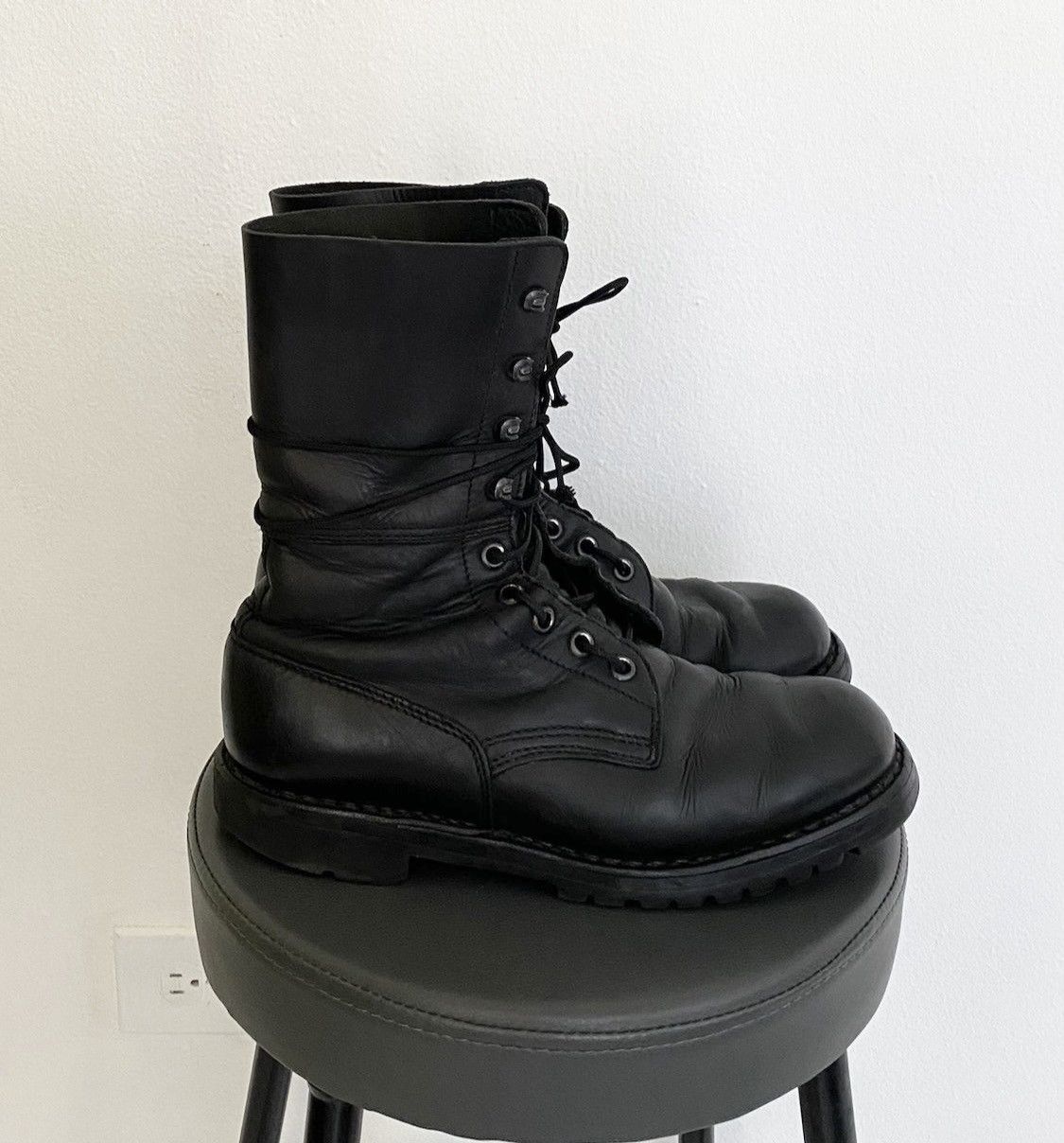 Bundeswehr × Military × Vintage Austrian Paratrooper Black Combat Lace ...