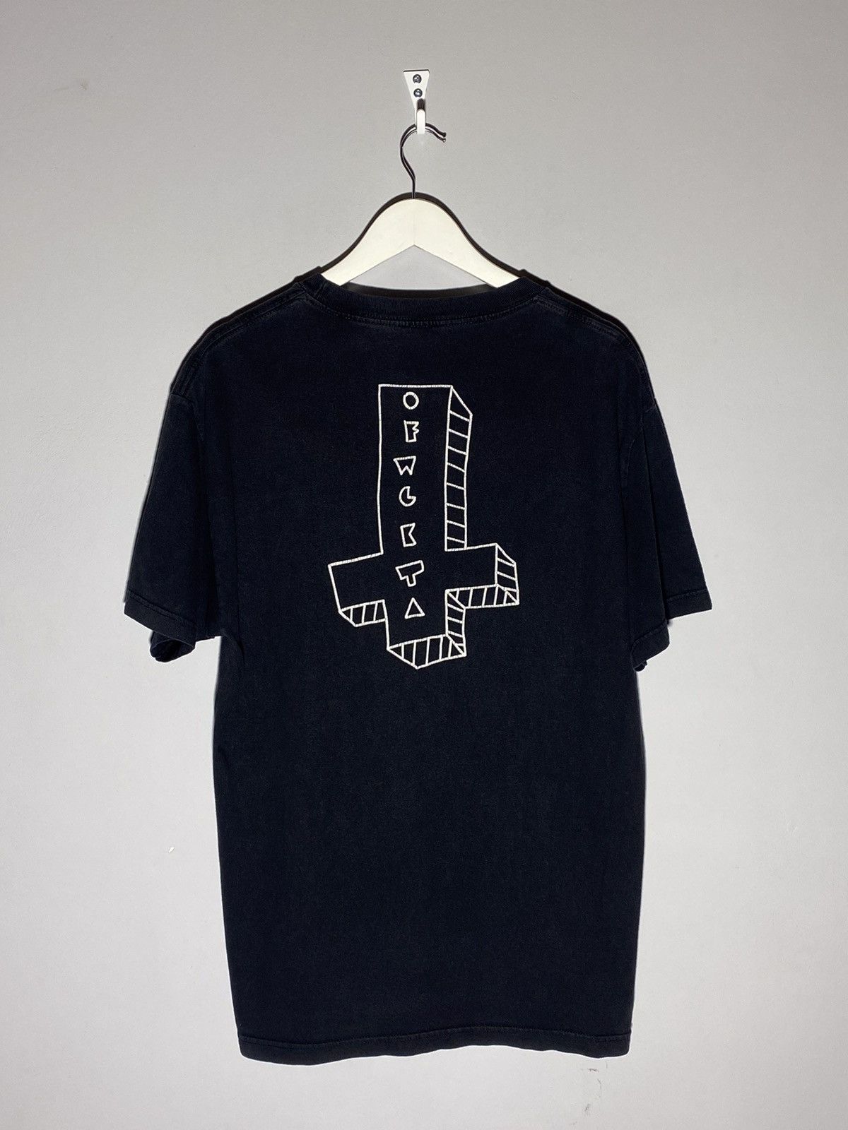 Odd Future × Streetwear Odd Future OFWGKTA cross logo streetwear faded t-shire | Grailed
