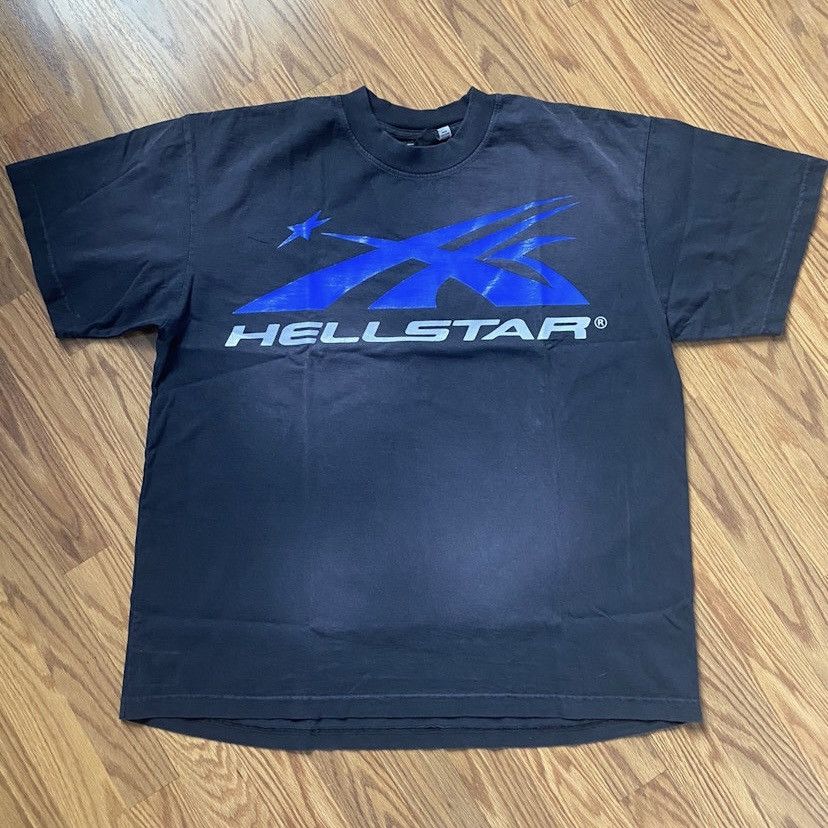 HELLSTAR × Streetwear Hellstar Gel Sport Logo Tee (Black/Blue) Brand ...