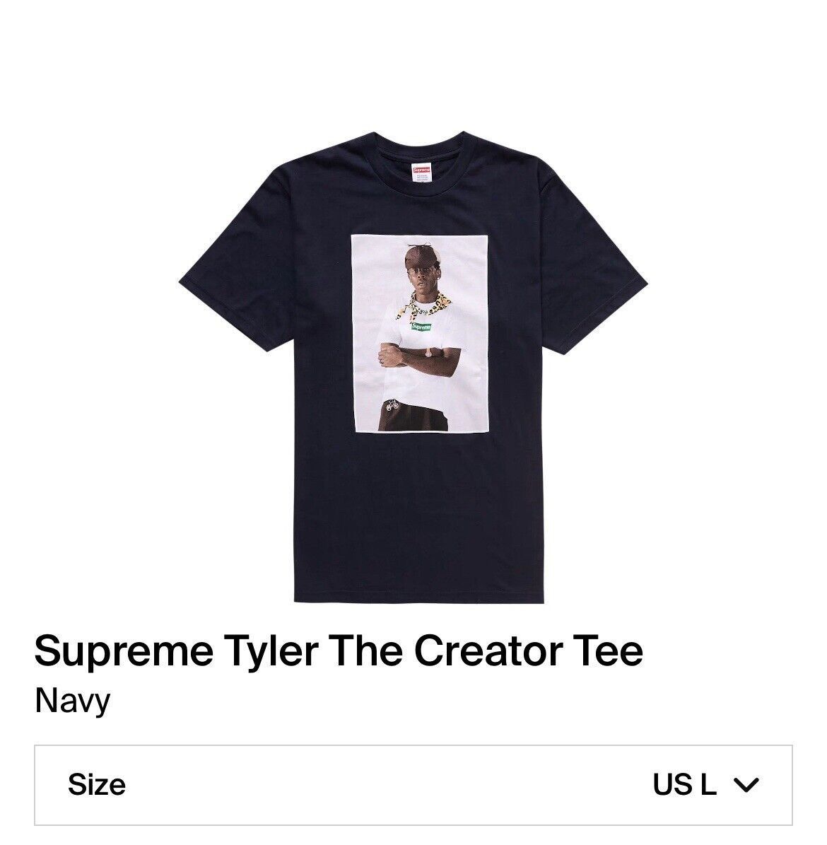 Supreme × Tyler The Creator Supreme X Tyler the Creator Medium Navy Tee ...