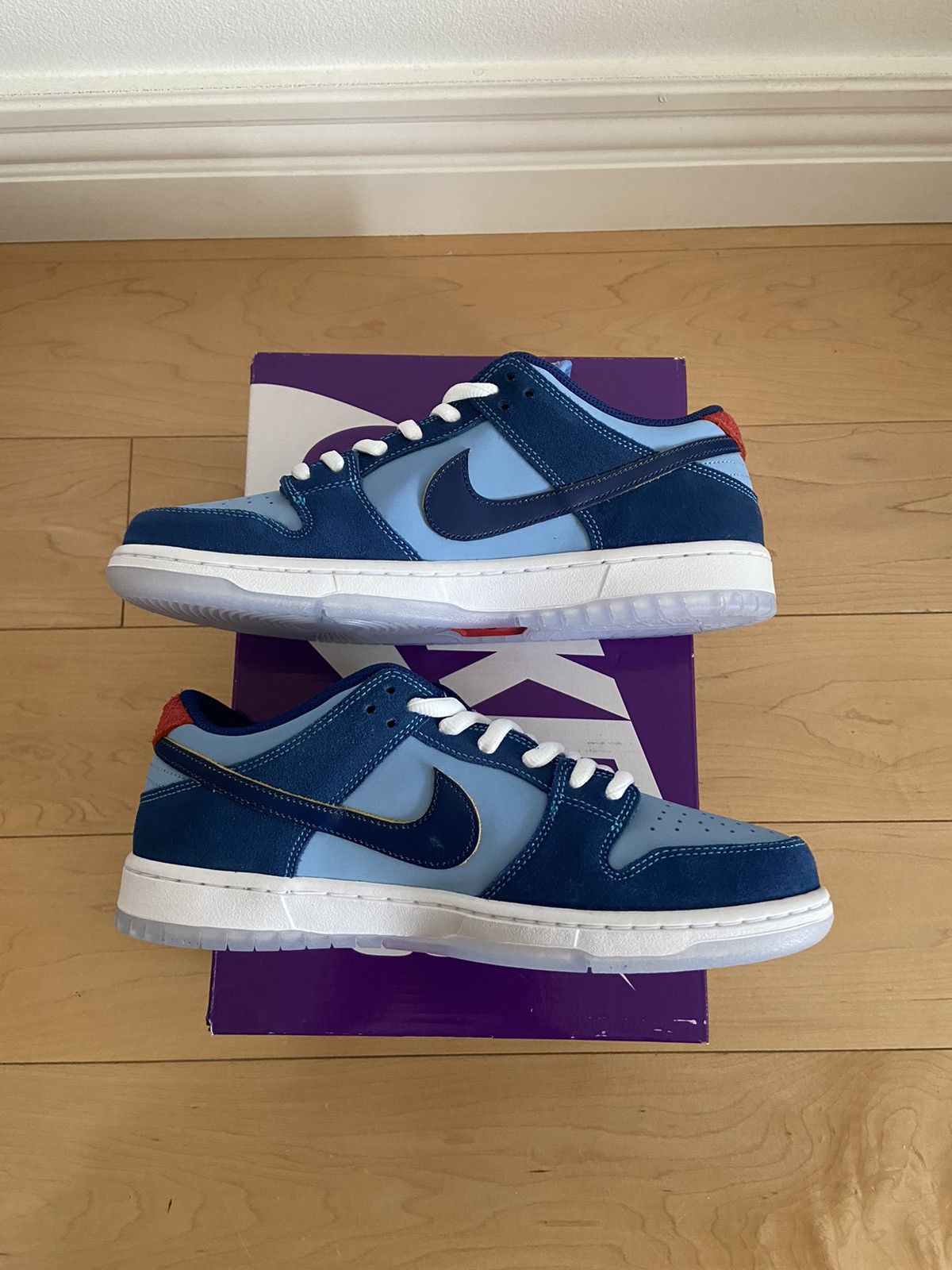 Nike DS Nike SB Dunk Low Pro Why So Sad Coastal Blue | Grailed