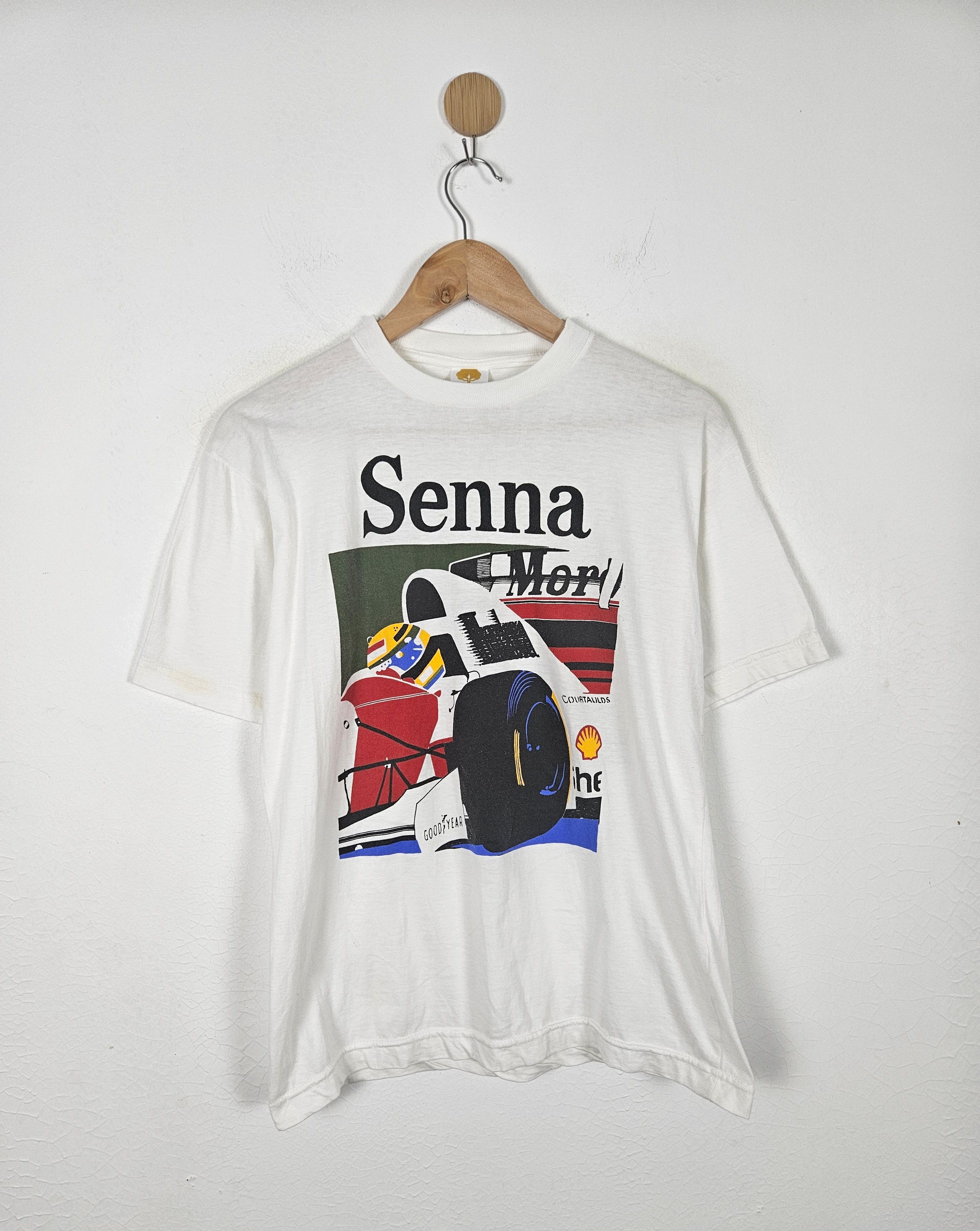 Racing × Vintage Vintage Ayrton Senna Formula One 90s F1 Champion shirt | Grailed