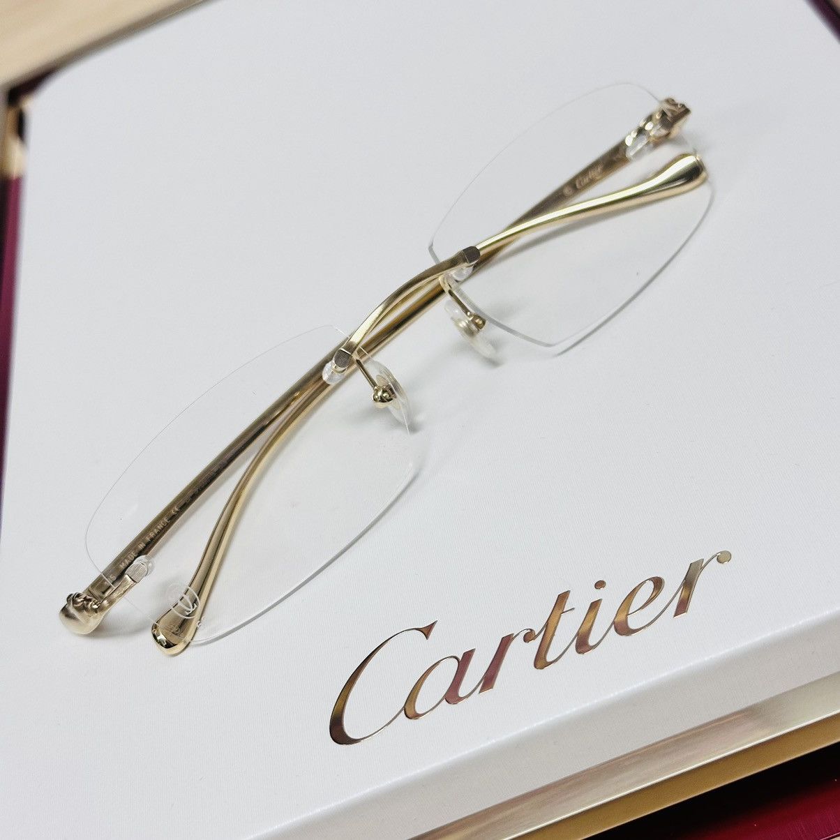 Cartier Cartier 2024 Wire Buffs Panther Rimless Glasses | Grailed
