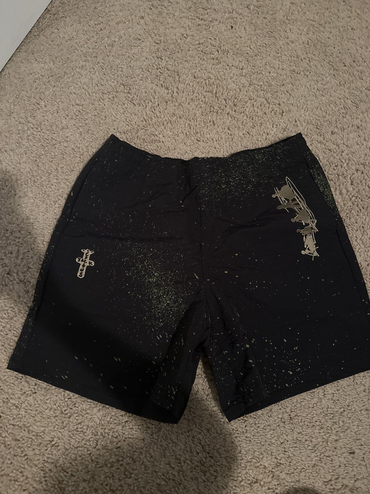 Travis Scott Black Splatter Cactus Jack Shorts | Grailed