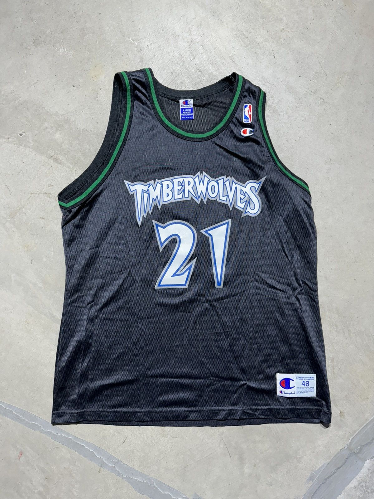 Vintage Vintage Champion Garnett Timberwolves Basketball Jersey | Grailed