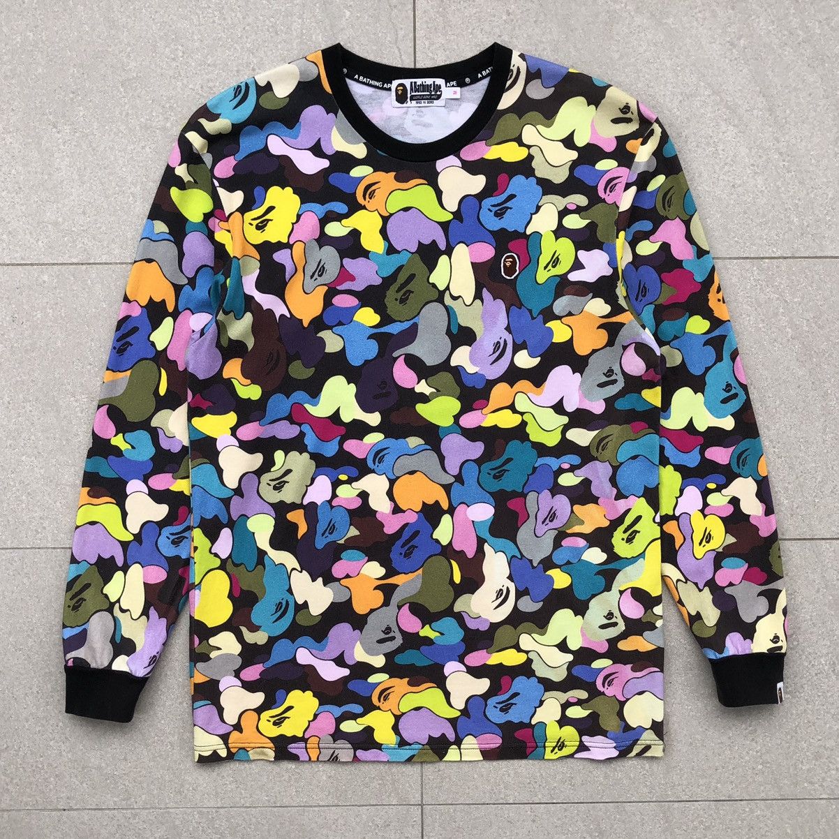 Bape 🔥FINAL DROP🔥OG Bape Multi Camo Long Sleeve Shirt | Grailed