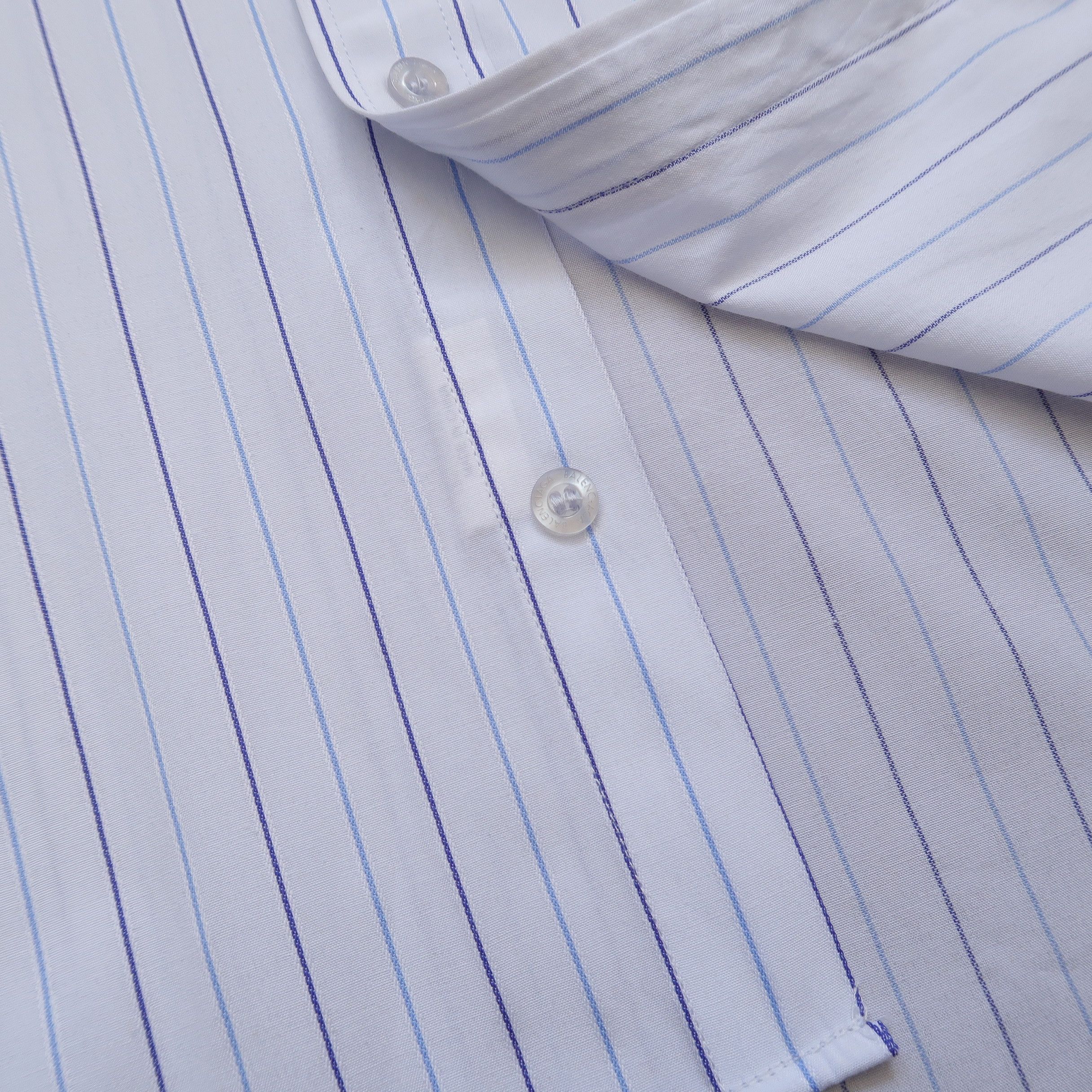 Balenciaga 90s Vintage Balenciaga White Triple Stripe Shirt Rare Luxury ...