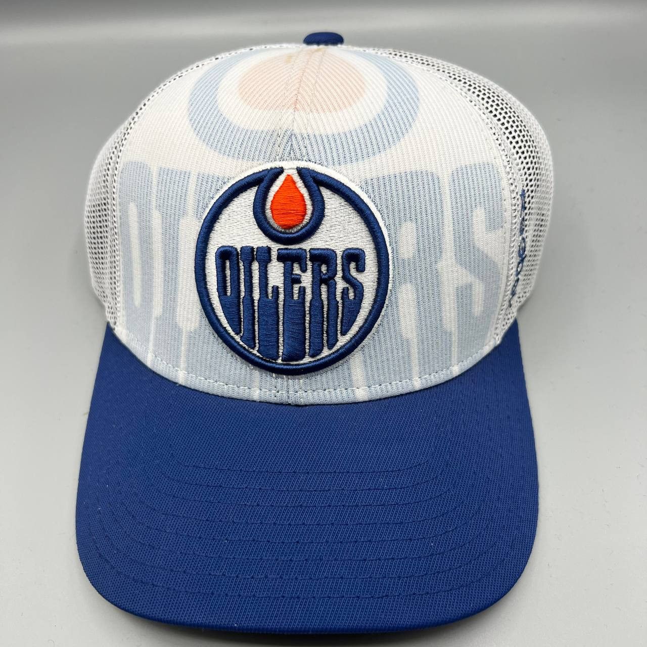 Reebok Edmonton Oilers NHL Trucker Hat Snap back Cap White Blue Men ...
