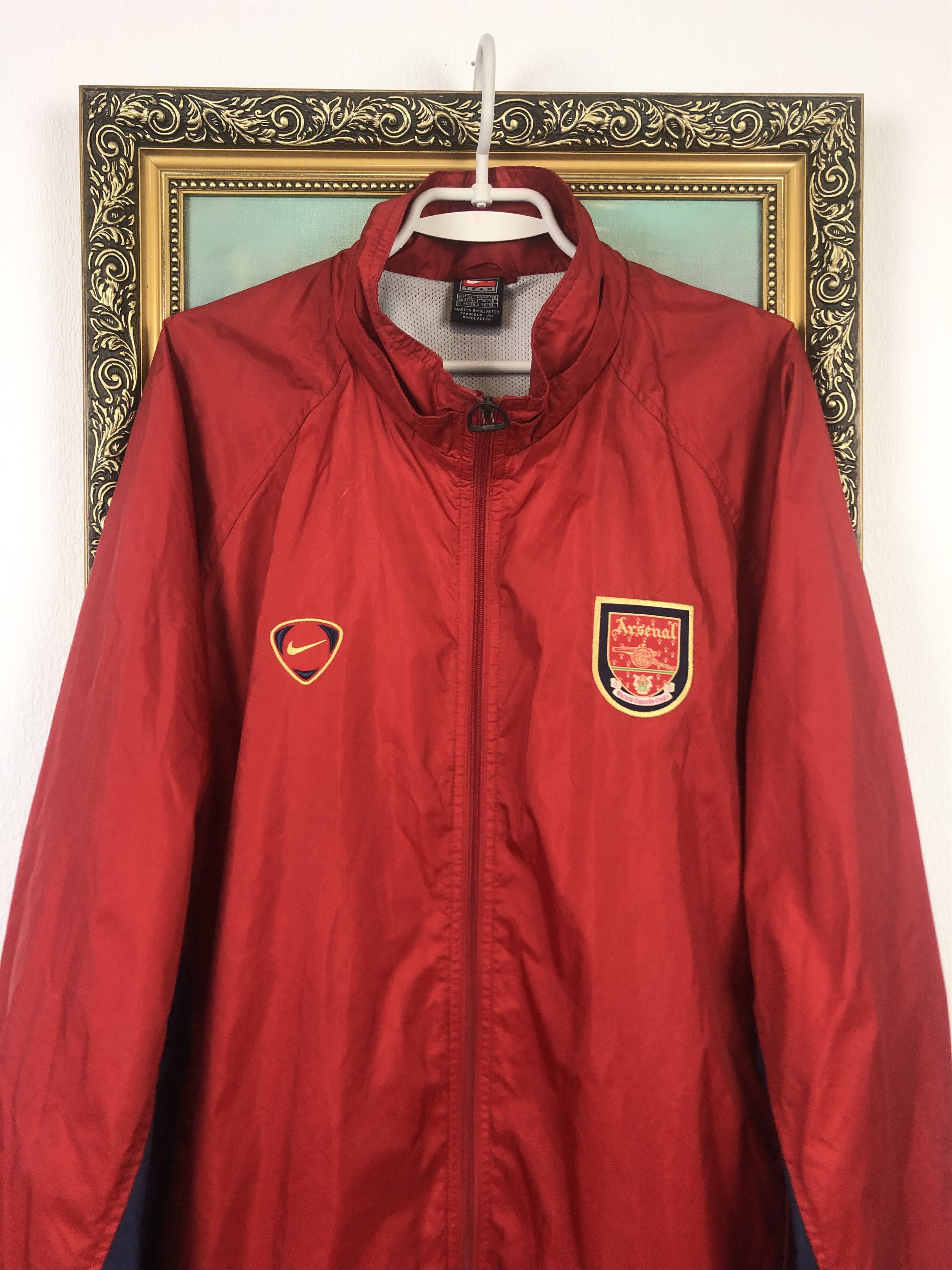 Nike Vintage Arsenal Windbreaker Jacket Raincoat Soccer Football | Grailed