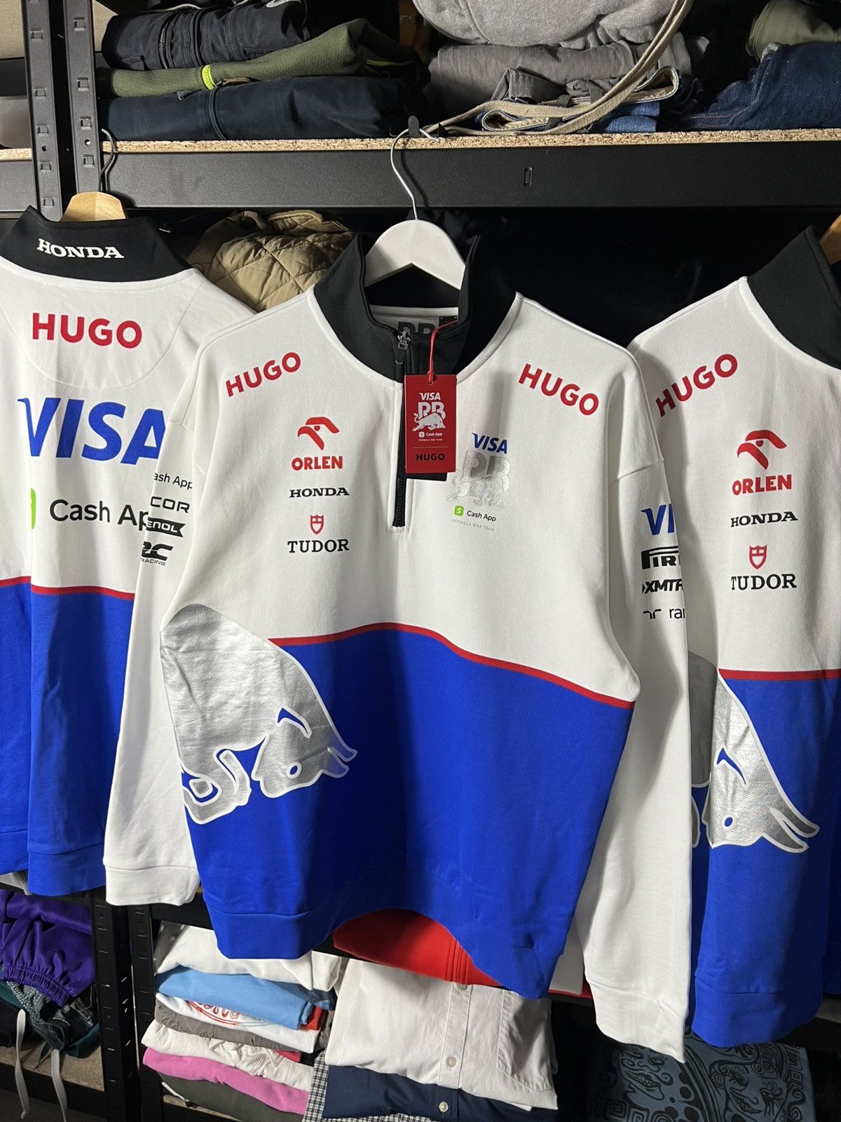 Hugo 🔥 HUGO Red Bull Racing F1 2024 1/4 Zip Sweatshirt Visa Cash | Grailed