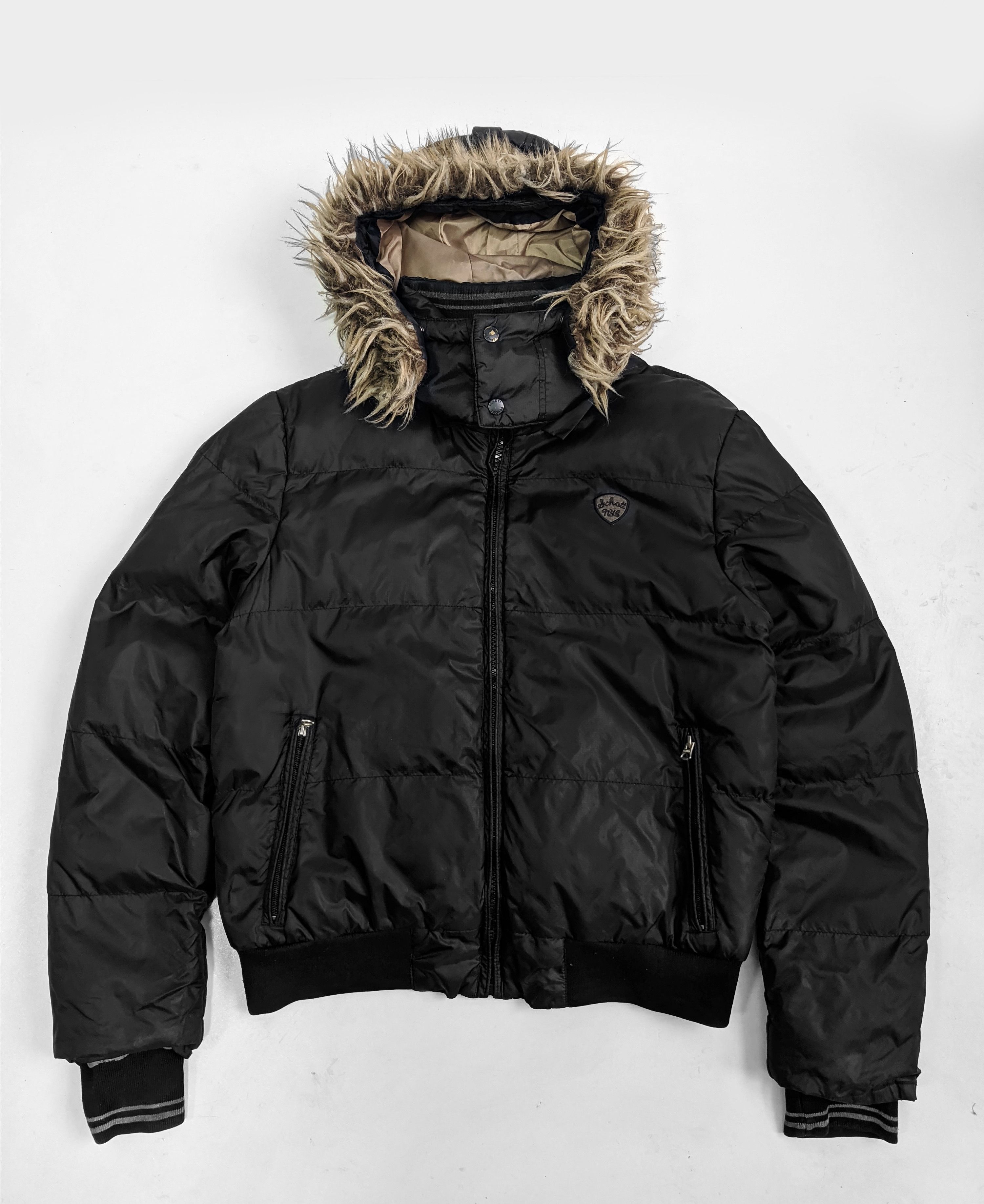 Schott × Streetwear × Vintage Schott down jacket vintage fur puffer ...