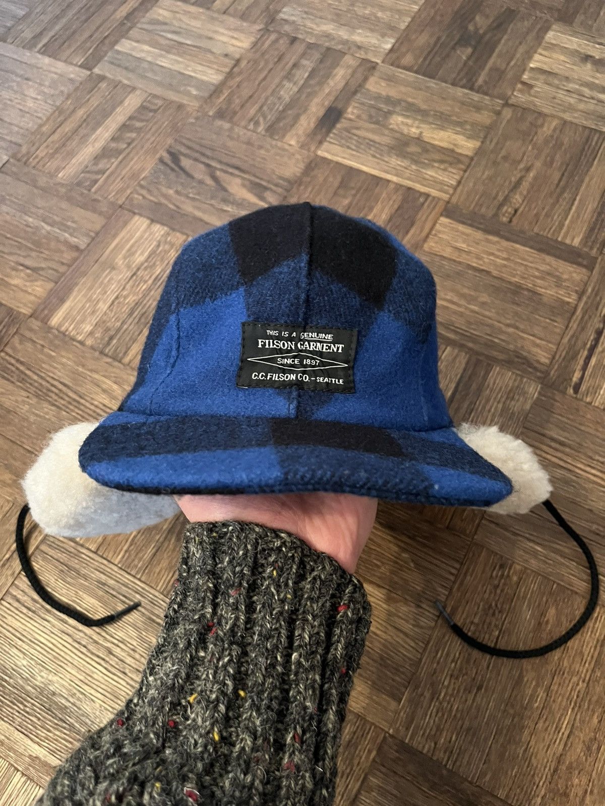 Filson Filson Double Mackinaw Wool Buffalo Check Trapper Cap SizeXL ...