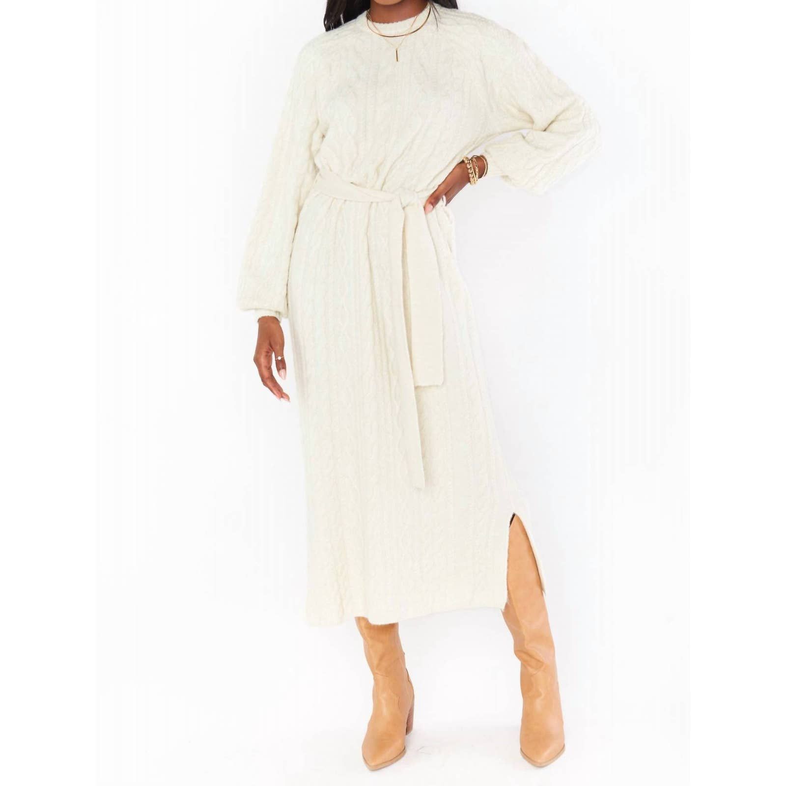 Show Me Your MuMu Barb Sweater Dress In Chunky Cable Knit | Grailed