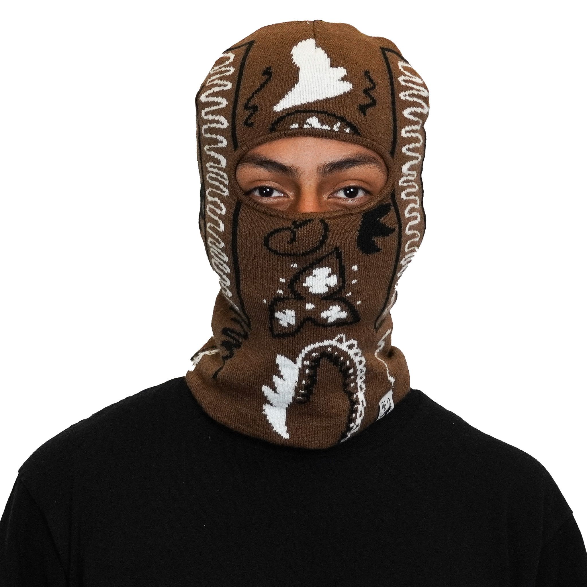 Youths in Balaclava Pasiley Knitted Balaclava ski mask beanie cap Ski ...