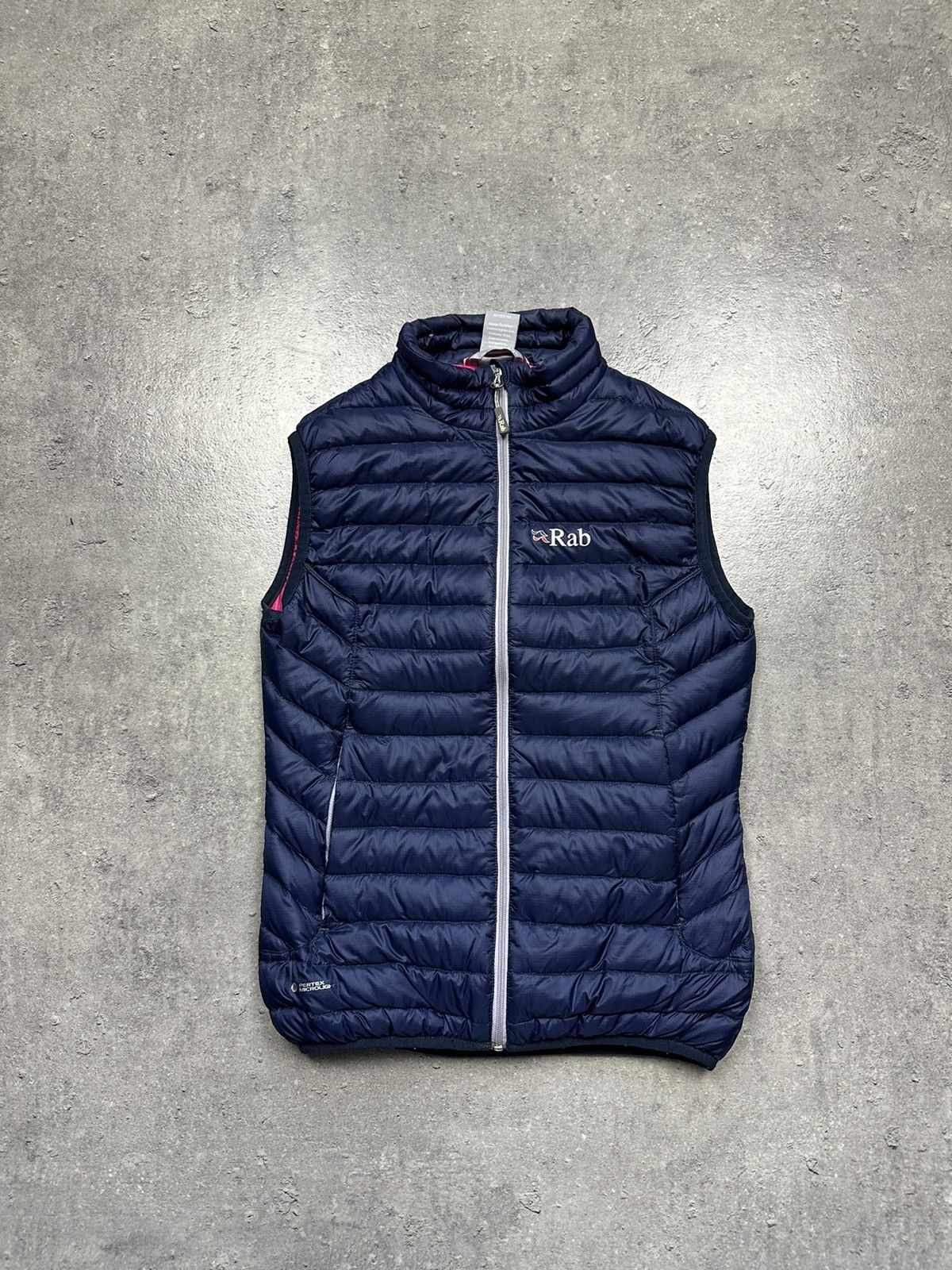 Rab Rab vest puffer women navy pink windbreaker | Grailed