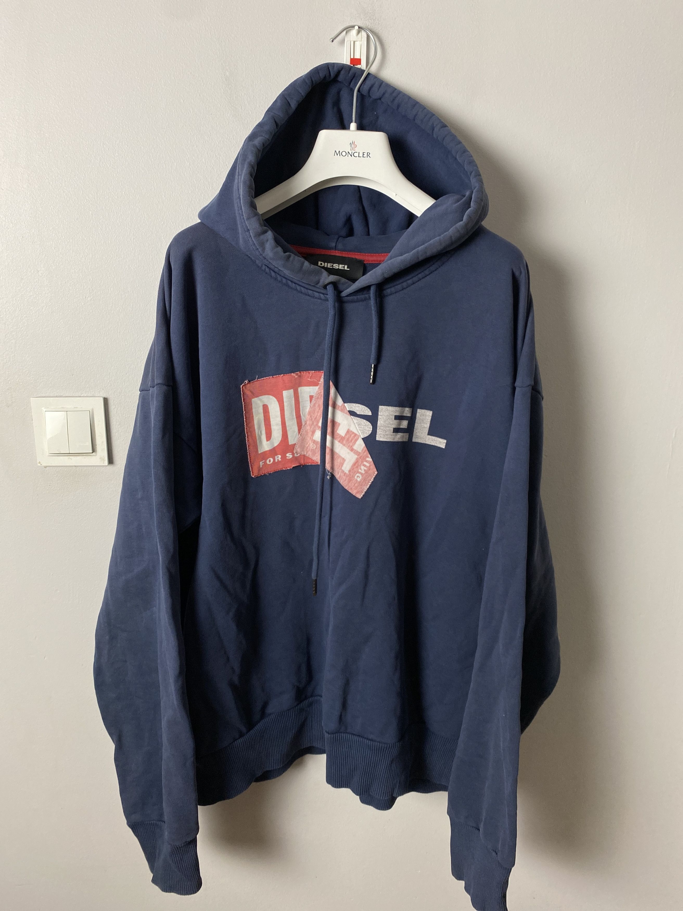Diesel Diesel big tape logo hoodie big logo oversize | Grailed