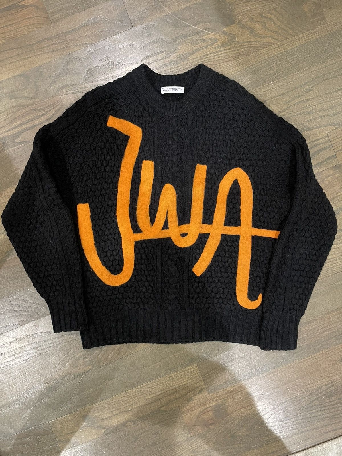 J.W.Anderson JWA Cursive Logo Script Sweater | Grailed