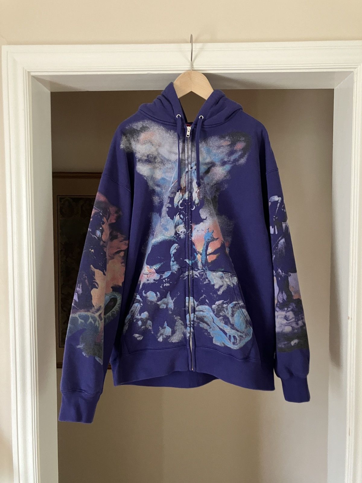 Supreme FW24 Supreme/Frank Frazetta Zip Up Hooded Sweatshirt | Grailed