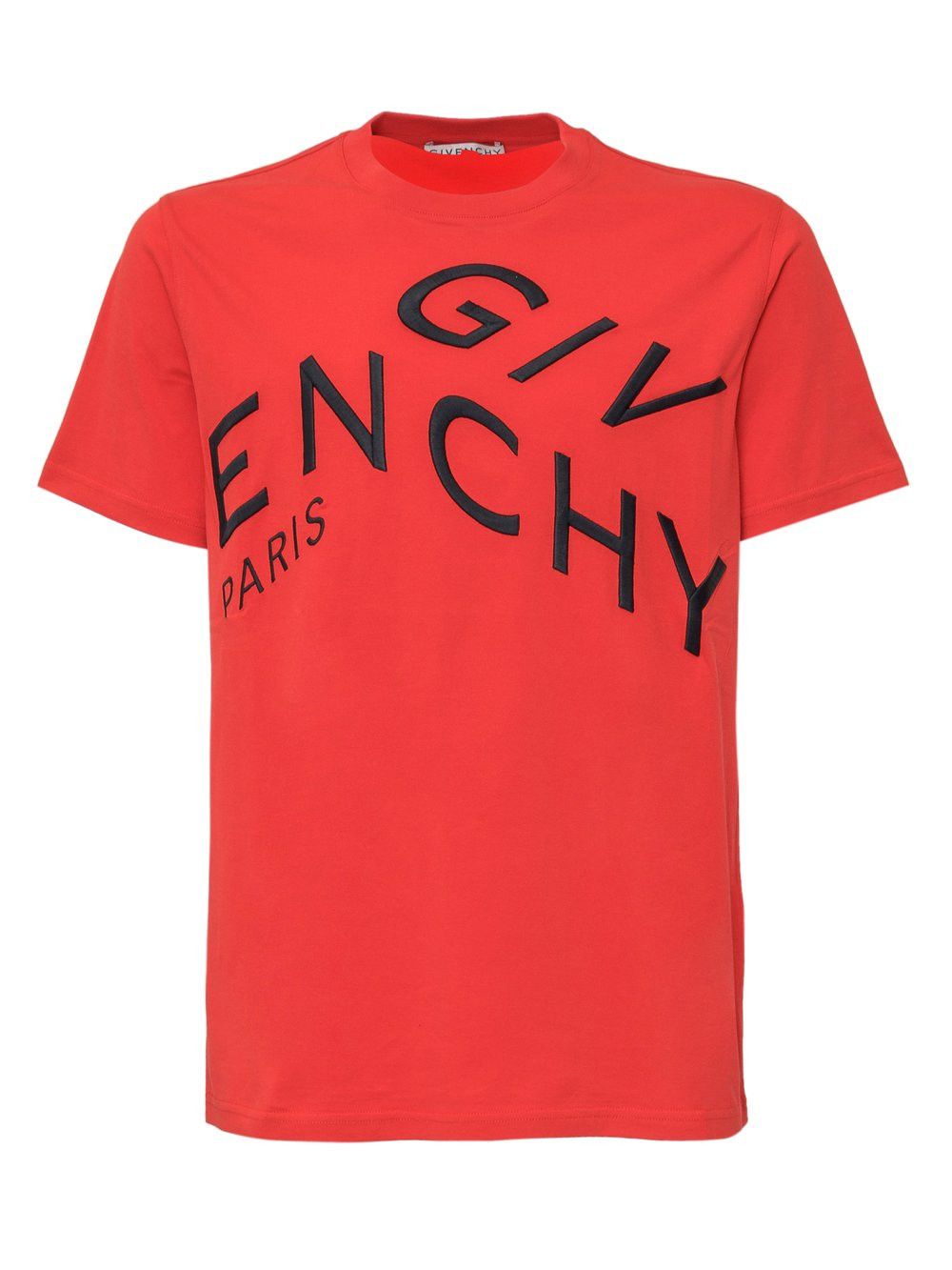 Givenchy o1mle0125 Oversized T-Shirt Refracted Embroidery Red & Black | Grailed