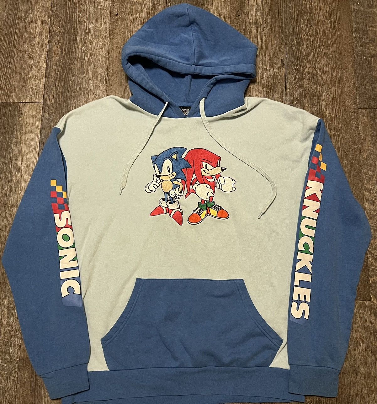 Streetwear Sonic the Hedgehog SEGA Sonic Knuckles Embroidered Hoodie ...