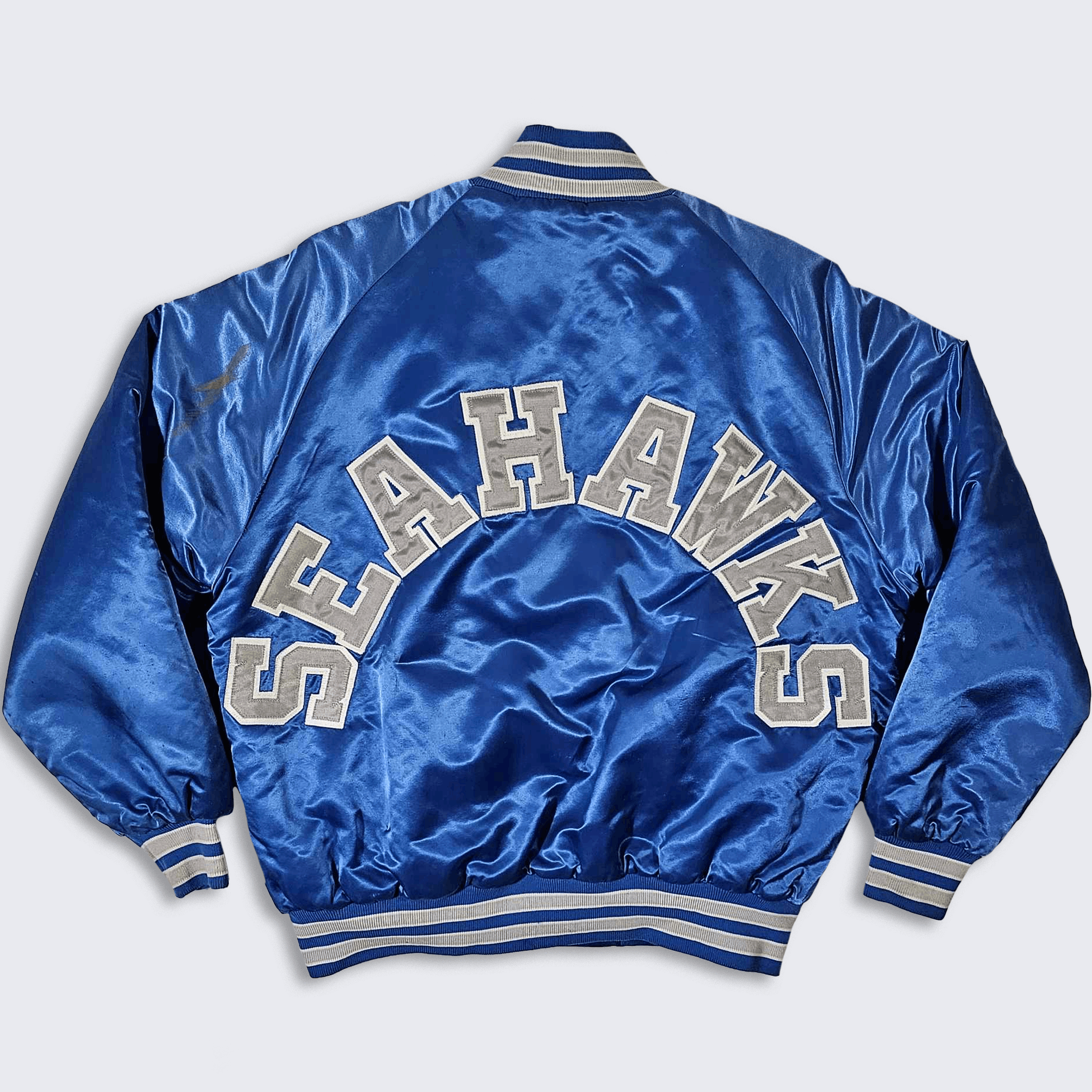 NFL × Vintage Seattle Seahawks 80s Stahl Urban Satin Bomber Jacket ...