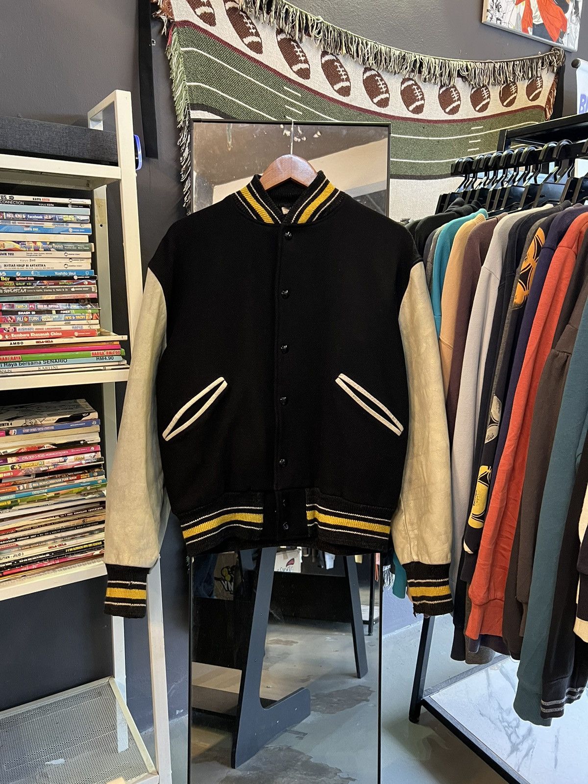 Levi's Vintage Clothing Vintage 60/70’s Butwin Leather Wool Varsity ...