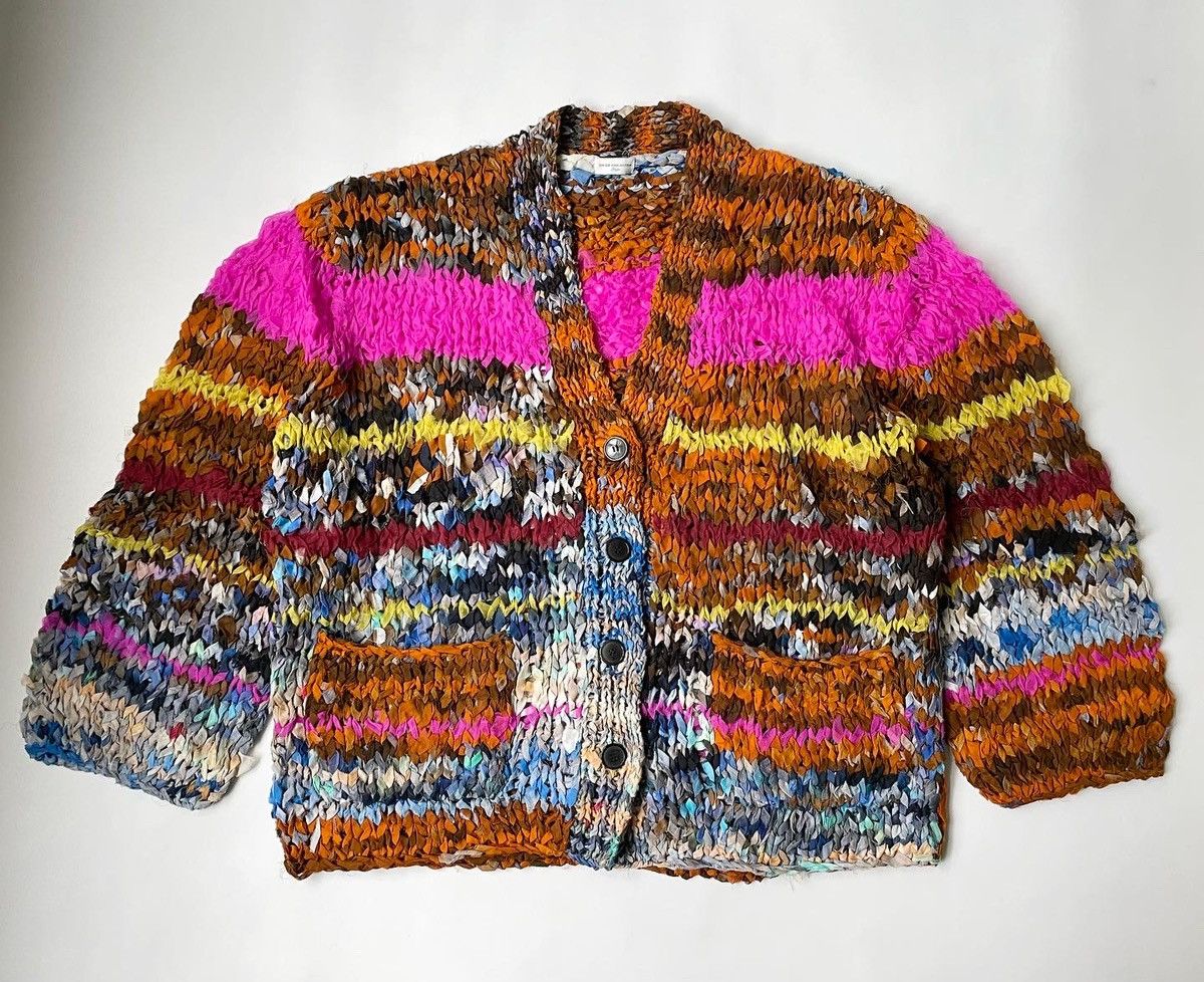 Dries Van Noten Sample Oversized Rainbow Knit Cardigan | Grailed
