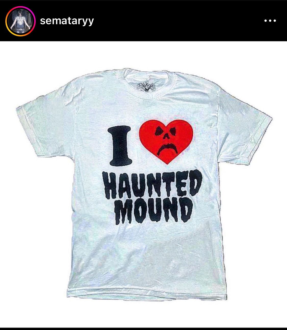Affliction × Drain Gang × Haunted Mound I Love Haunted Mound White T ...